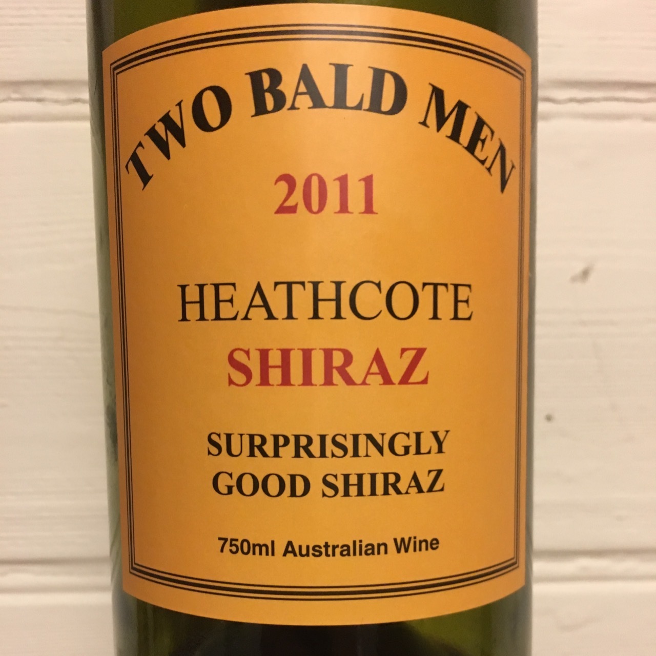 Two Bald Men Surprisingly Good Shiraz
