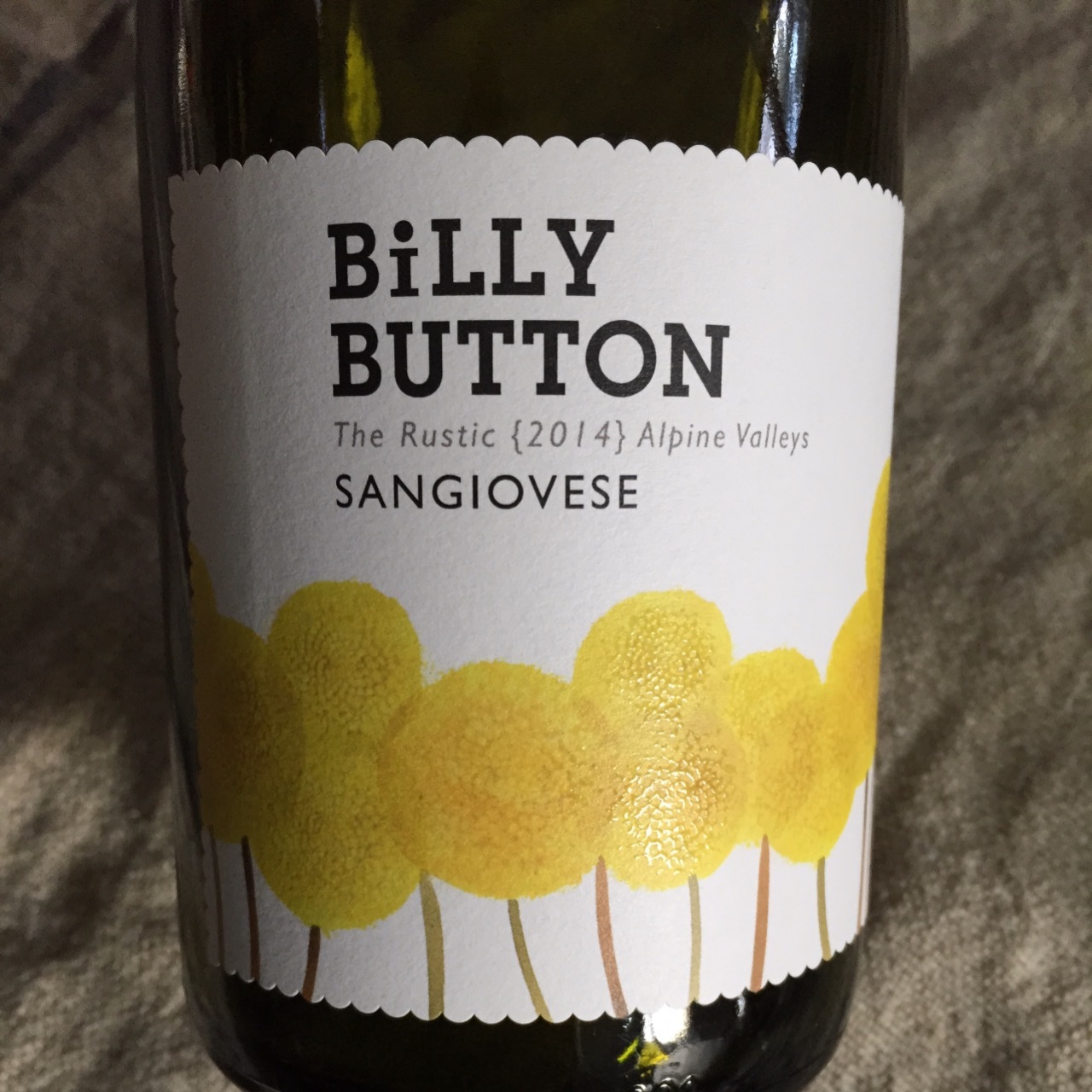 Billy Button The Rustic Alpine Valleys Sangiovese