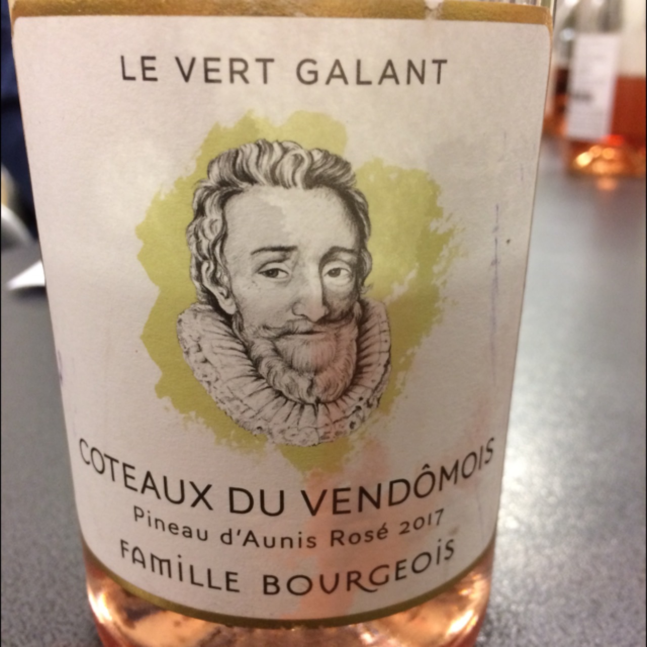 Bourgeois Family Le Vert Galant Côteaux du Vendômois Pineau d'Aunis Rosé