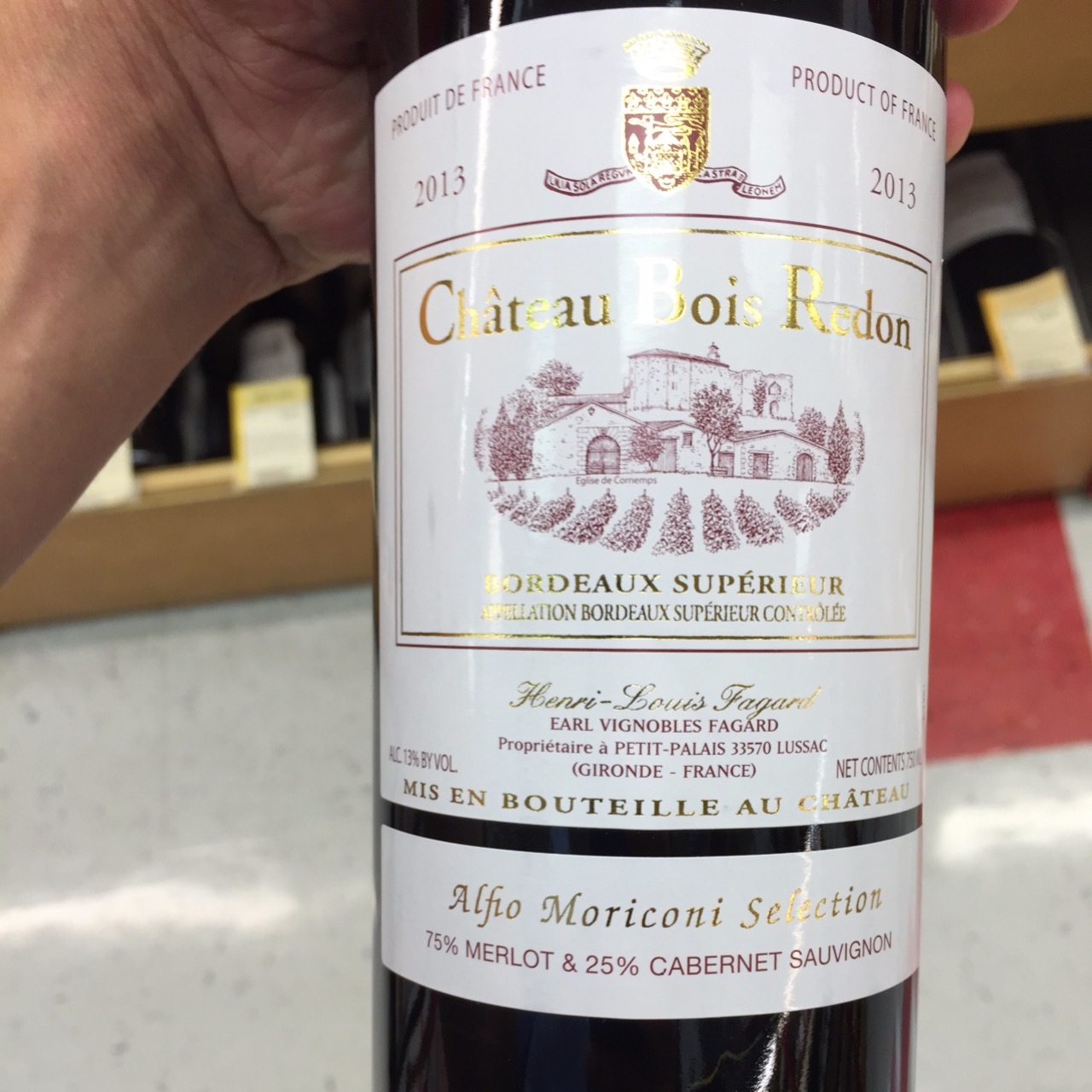 Château Bois Redon Alfio Moriconi Selection Bordeaux Supérieur Merlot ...