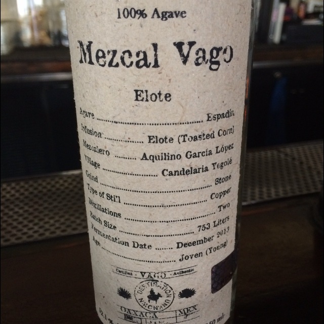 Mezcal Vago Elote Mezcal Joven Agave NV – Domaine LA