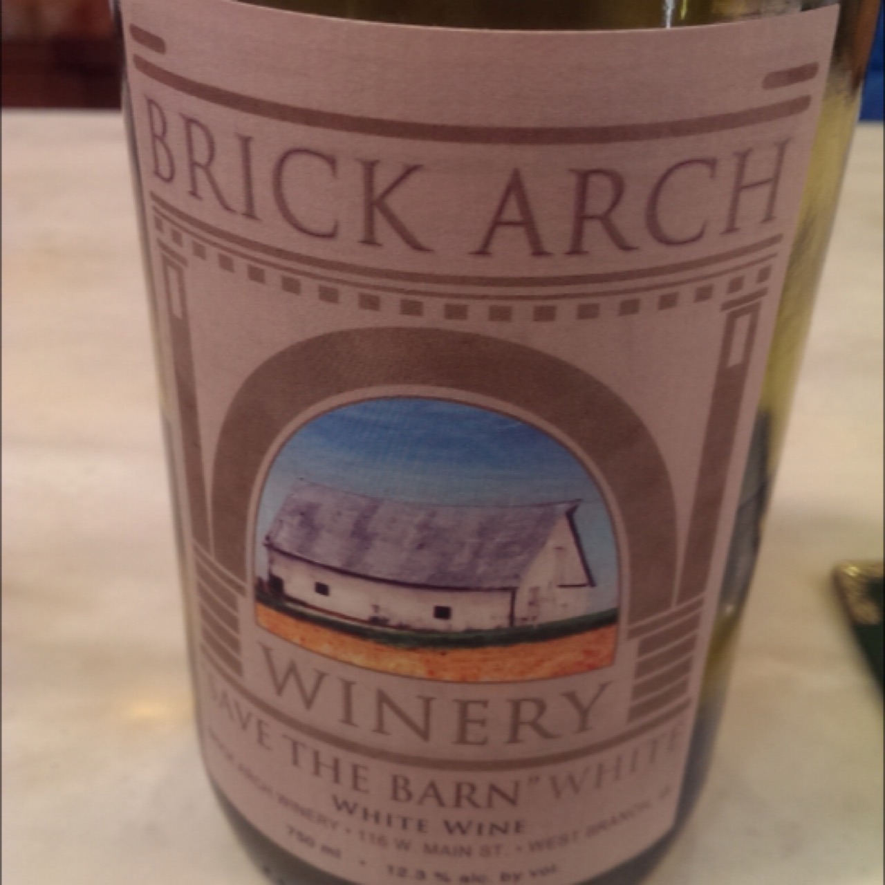 Brick Arch Winery Save the Barn White Blend
