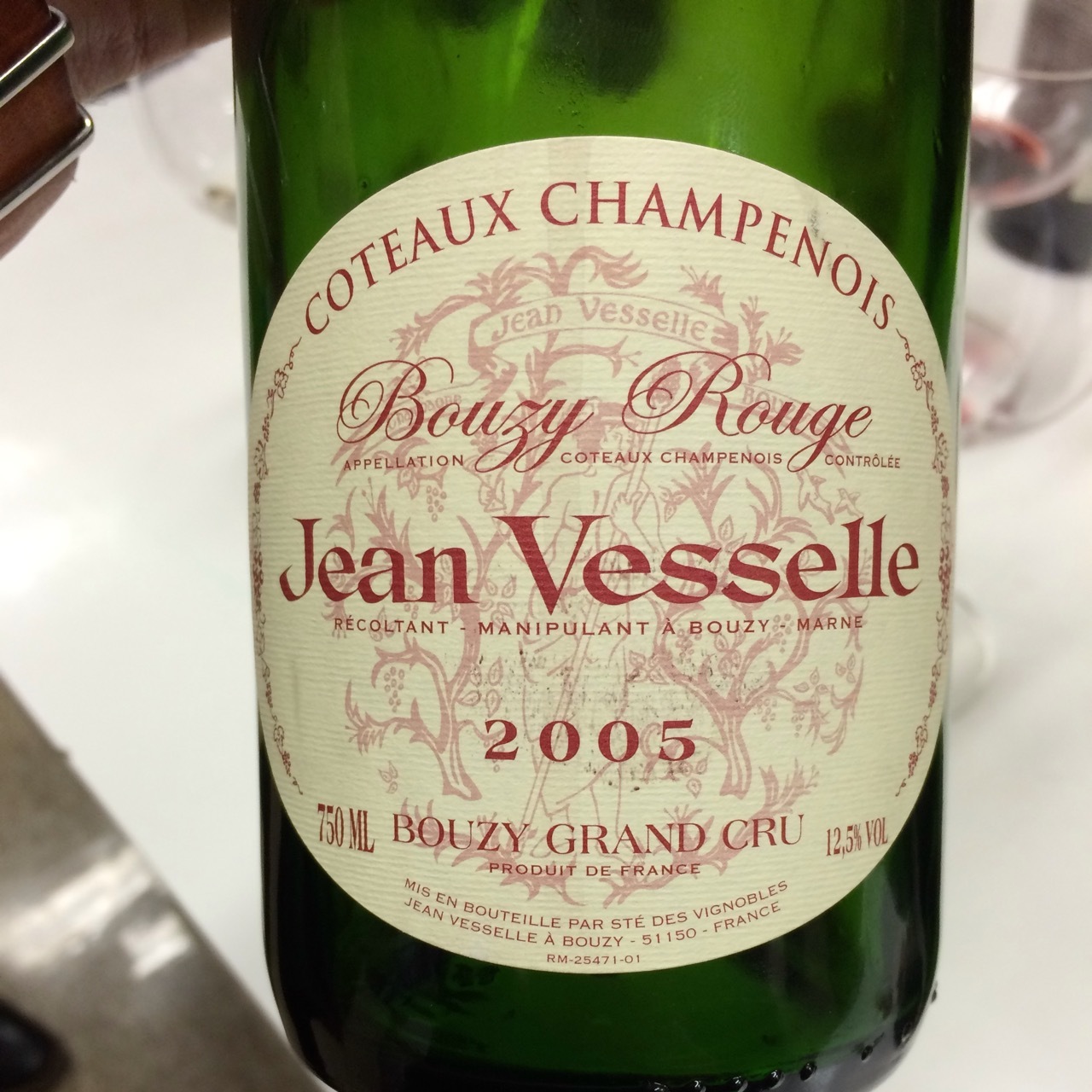 Jean Vesselle Bouzy Rouge Coteaux Champenois Grand Cru Champagne