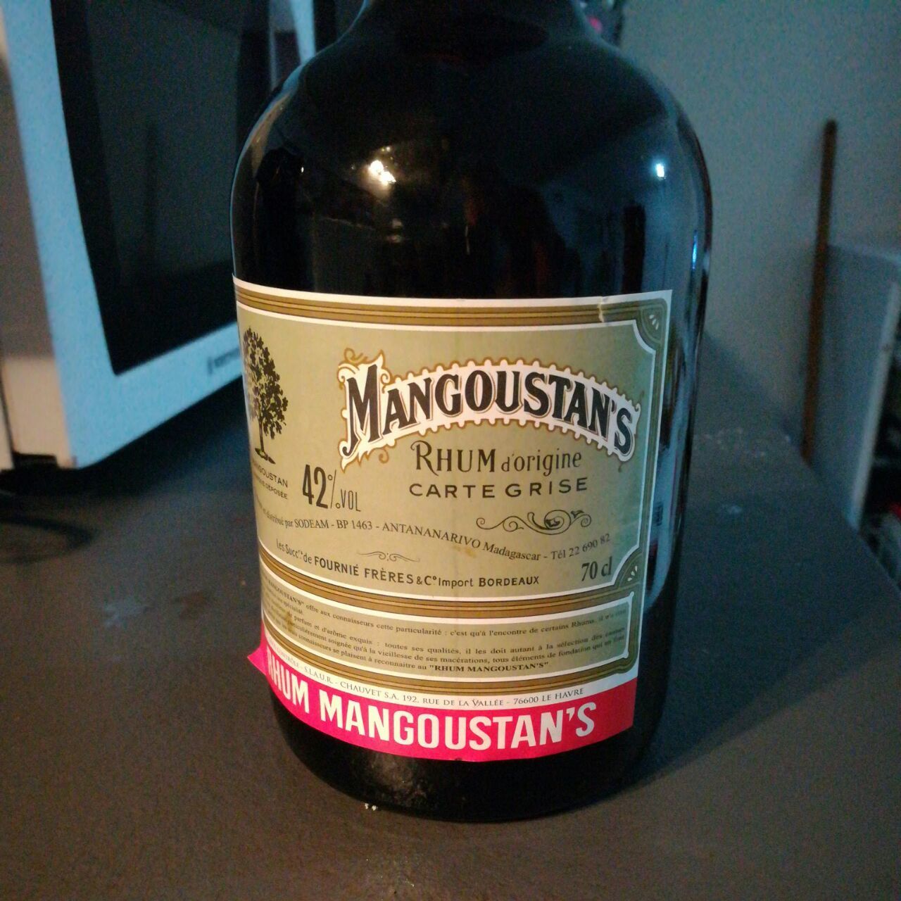 Mangoustan's Rhum d'Origine Carte Grise
