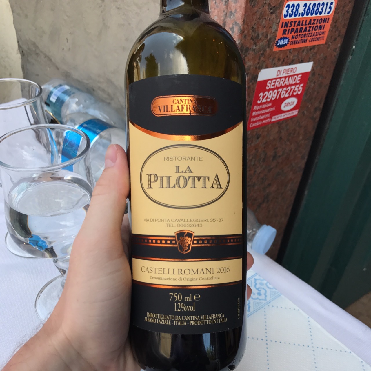 Cantina Villafranca Ristorante La Pilotta Castelli Romani Red Blend