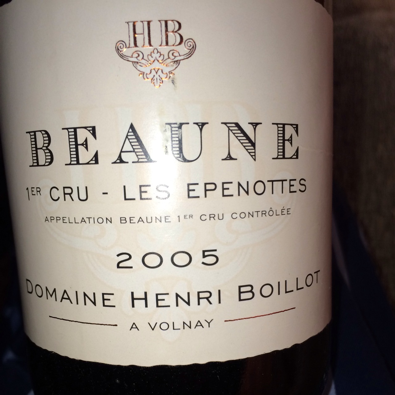Domaine Henri Boillot Les Epenottes Beaune 1er Cru Pinot Noir