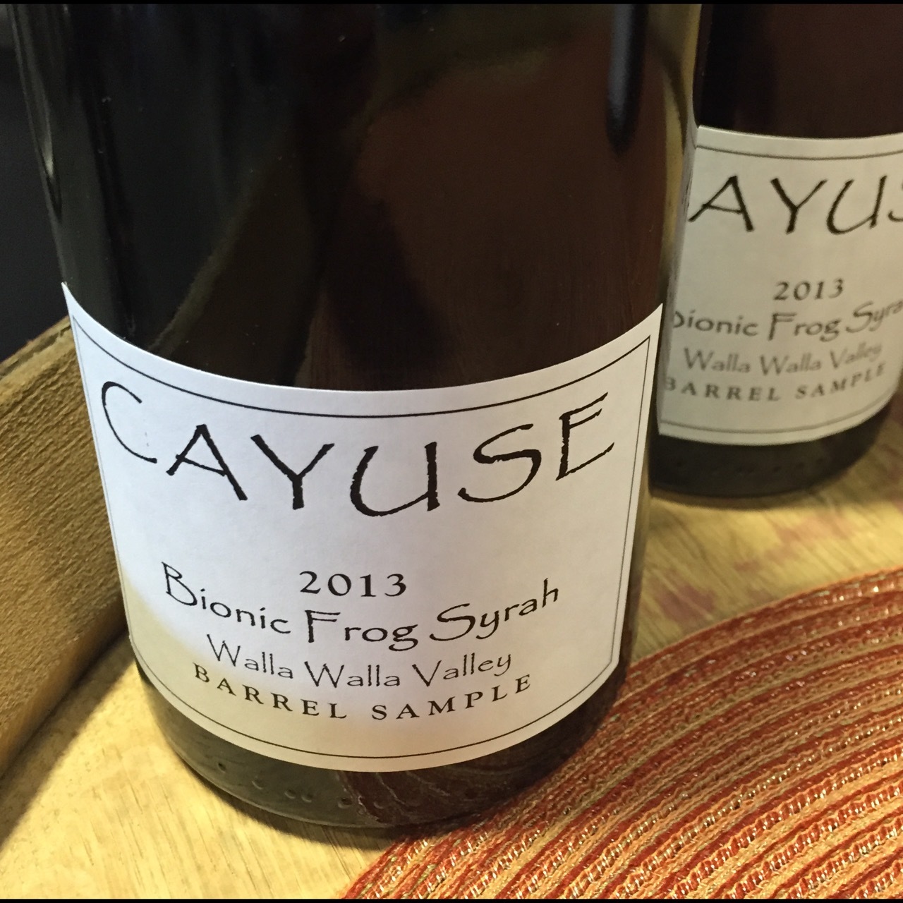 Cayuse Vineyards Bionic Frog Barrel Sample Walla Walla Valley Syrah