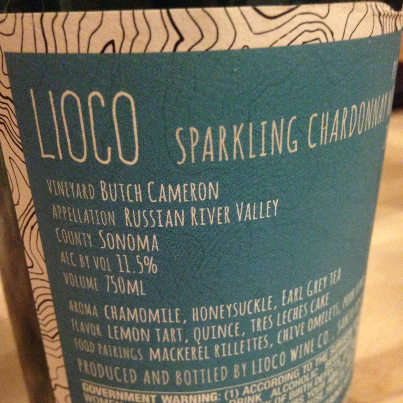 Lioco Butch Cameron Vineyard Sparkling Chardonnay