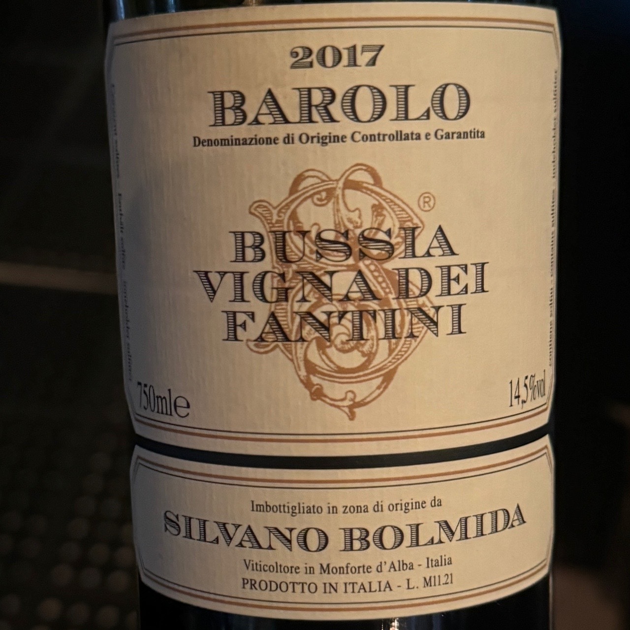 Silvano Bolmida Bussia Vigna Dei Fantini Barolo Nebbiolo