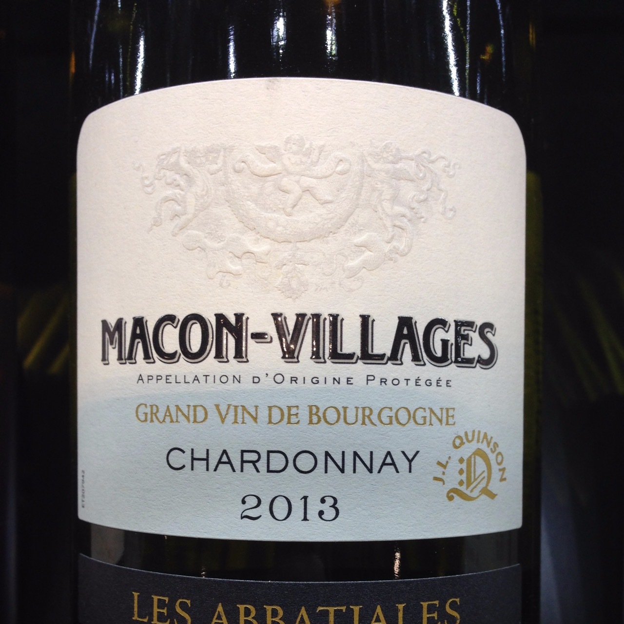 J.L. Quinson (Jean-Louis Quinson) Les Abbatiales Mâcon-Villages Chardonnay