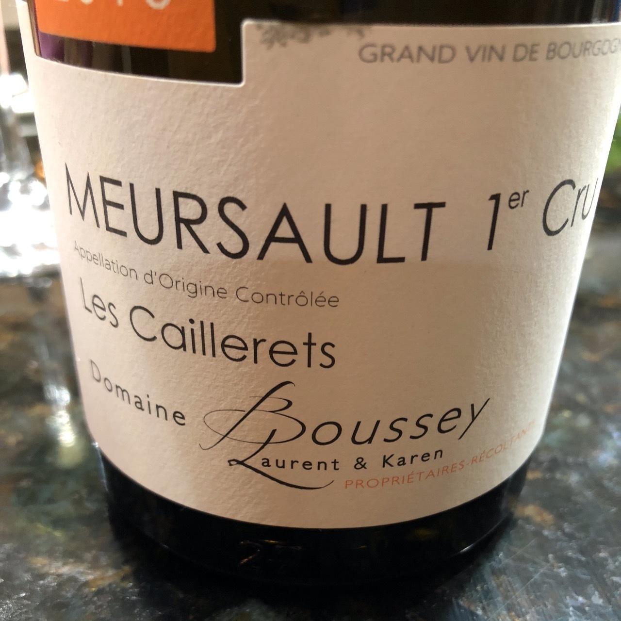 2018 Domaine Laurent & Karen Boussey Les Caillerets Meursault 1er Cru ...