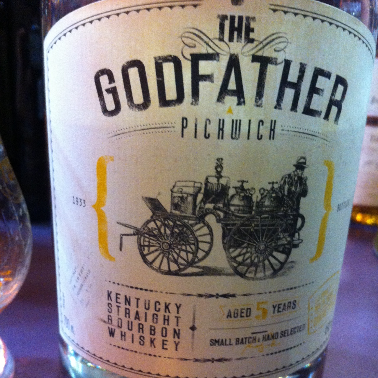 Pickwick The Godfather Kentucky Straight Bourbon Whiskey Aged 5 Years
