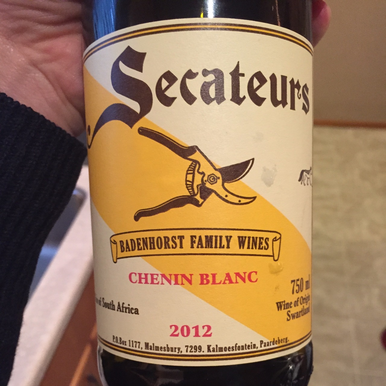 2025 A.A. Badenhorst Family Wines Secateurs Swartland Chenin Blanc