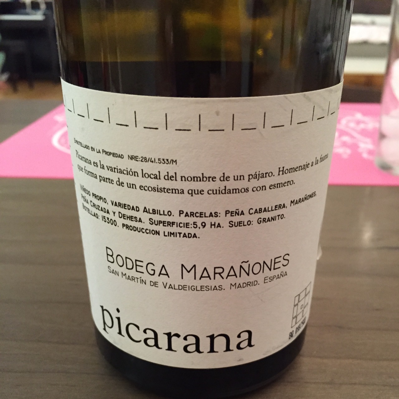 Bodega Marañones Picarana Albillo