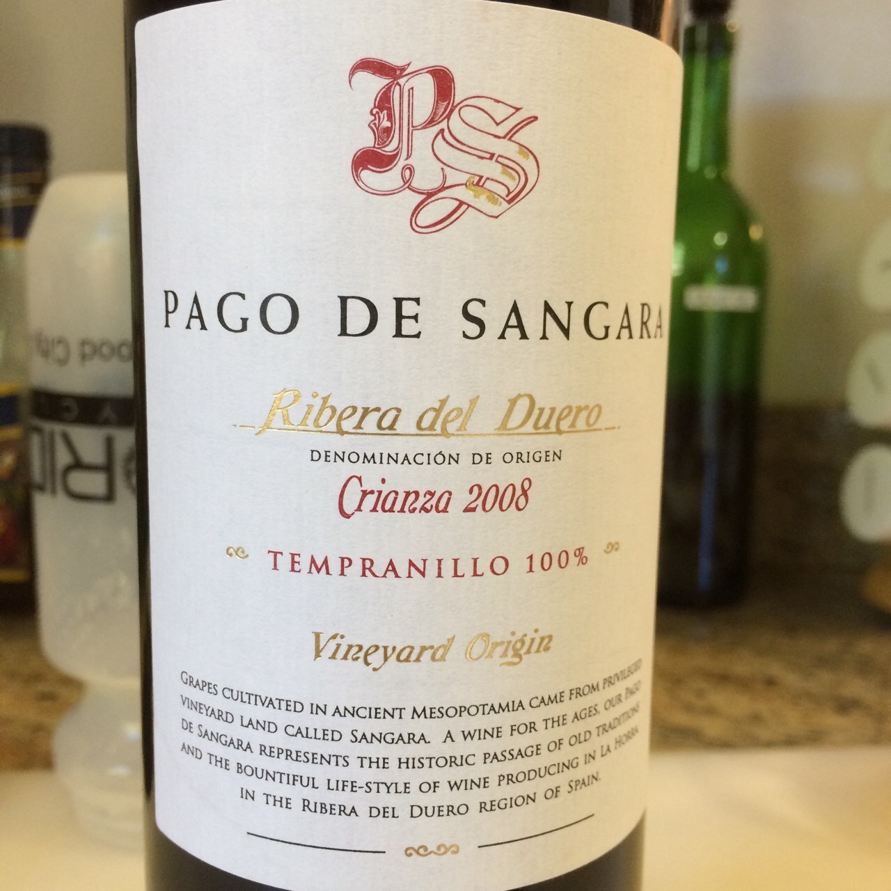 Pago de Sangara Ribera del Duero Crianza Tempranillo