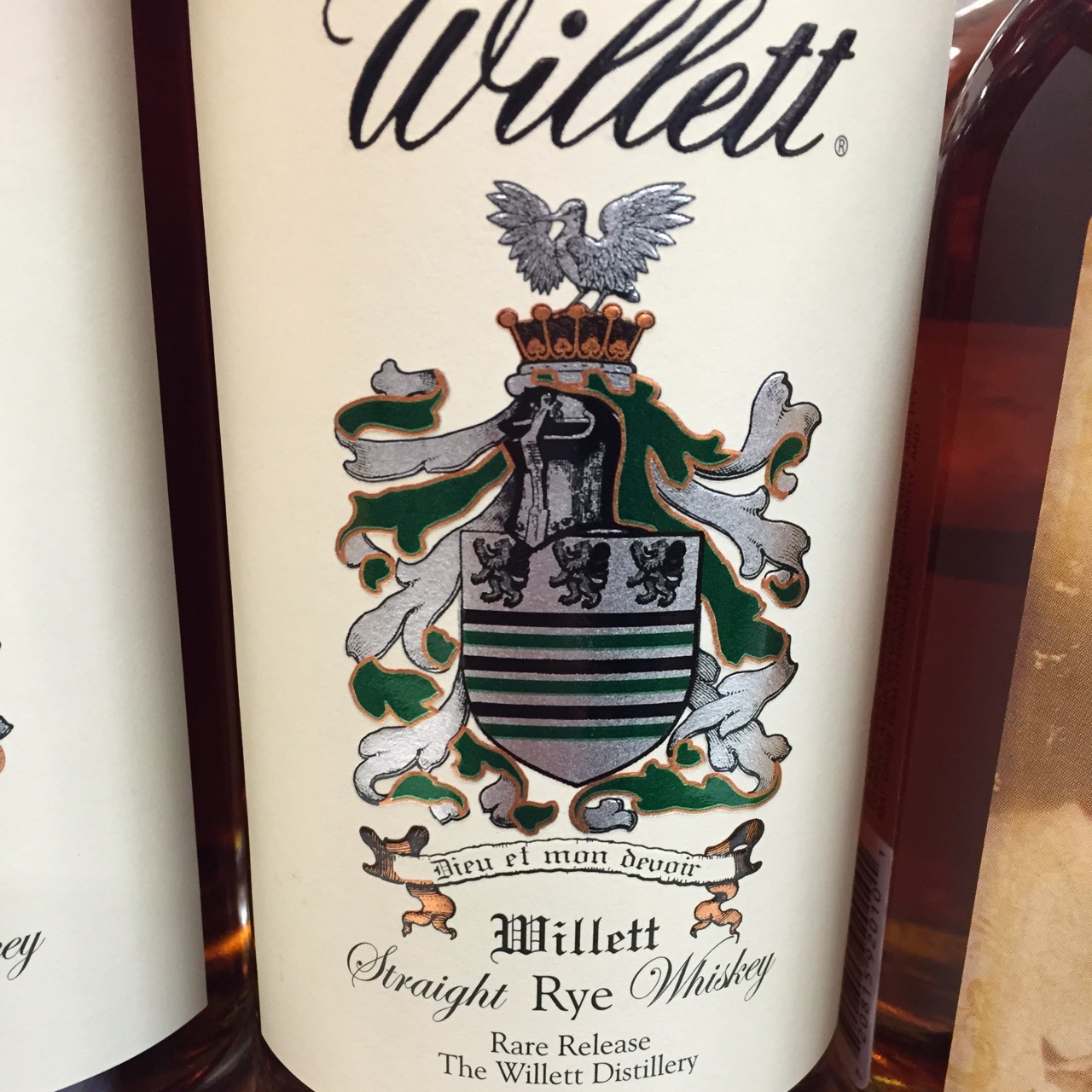 Willett Distillery Rare Release Straight Rye Whiskey