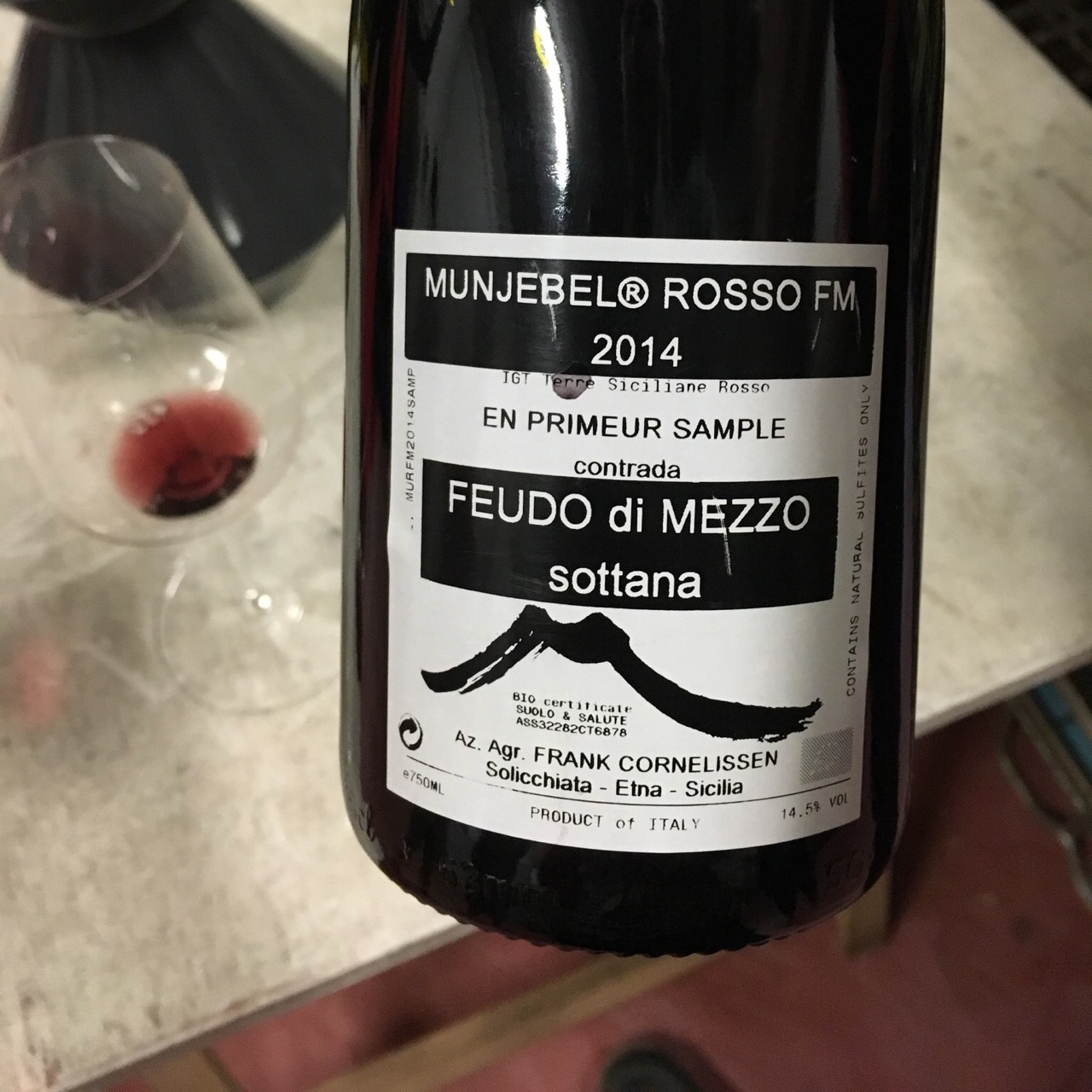 Frank Cornelissen Munjebel Rosso Feudo di Mezzo Sottana Red Blend