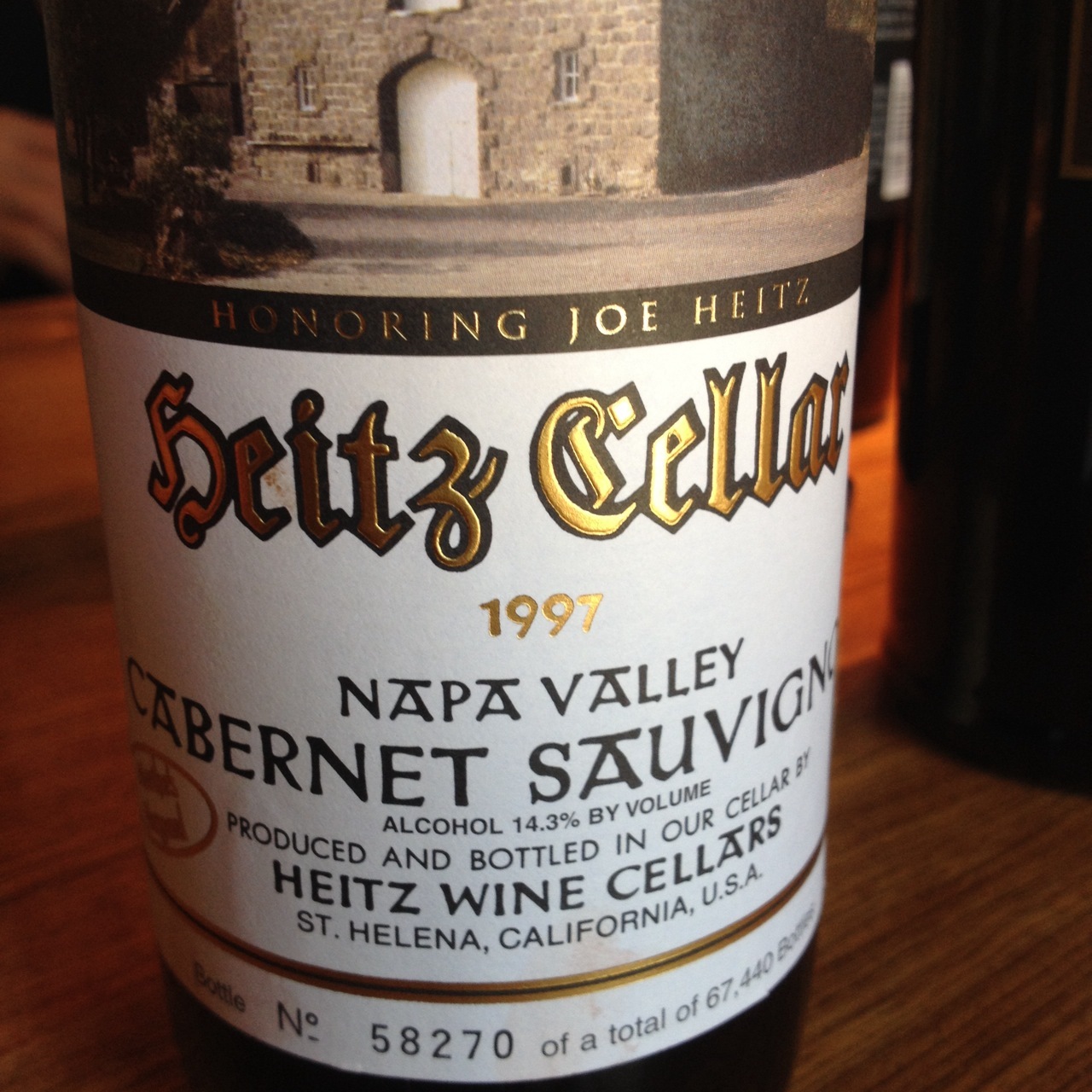 Heitz Cellar Honoring Joe Heitz Napa Valley Cabernet Sauvignon
