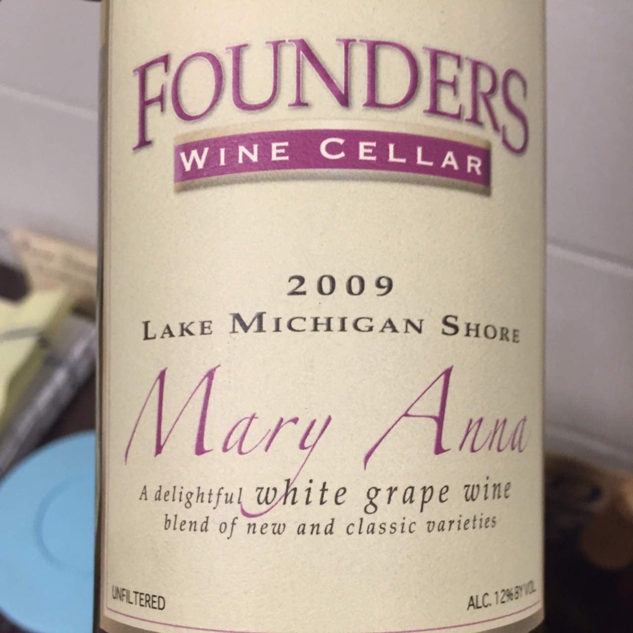 Founders Wine Cellar Mary Anna Lake Michigan Shore White Blend