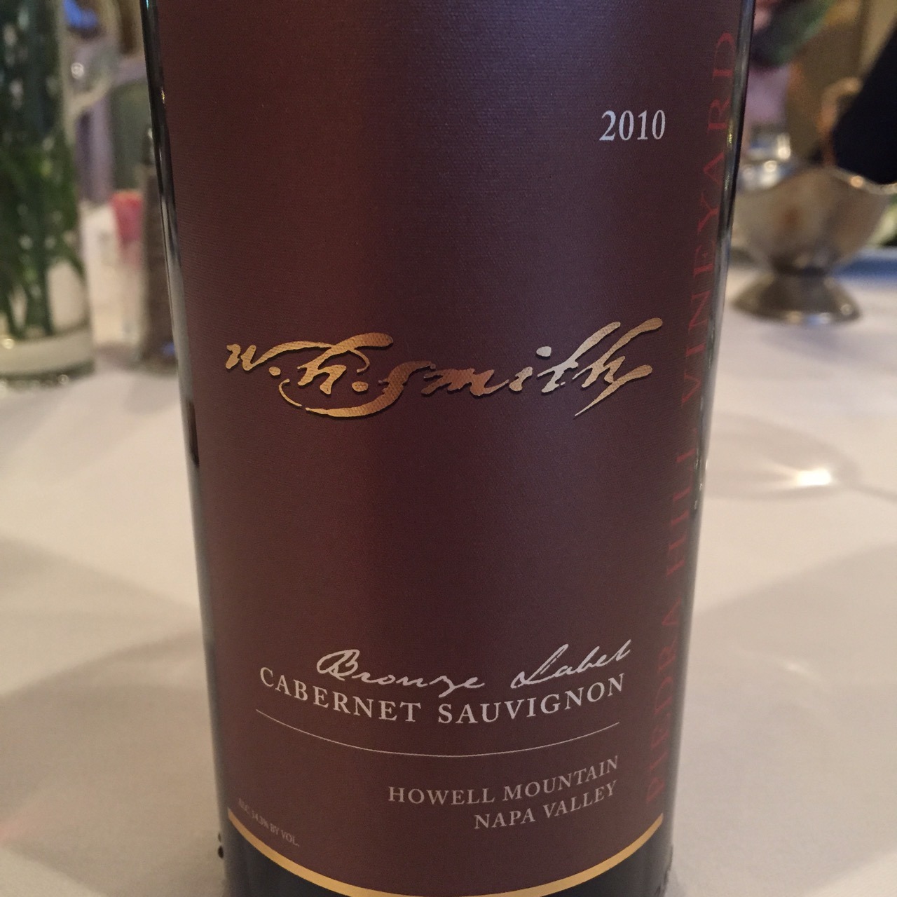 Piedra Hill Vineyard (W.H. Smith) Purple Label Cabernet Sauvignon