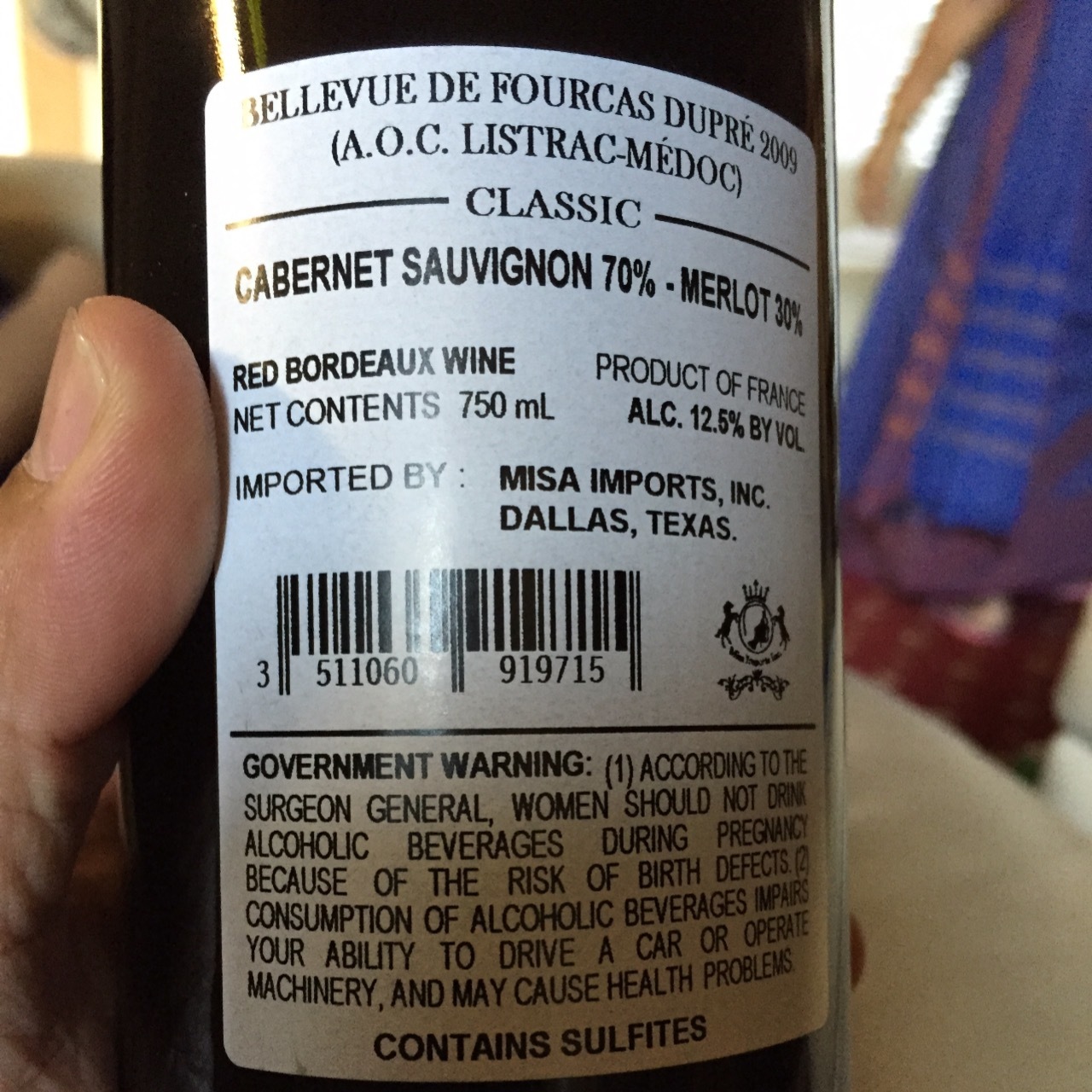 Château Bellevue de Fourcas Dupré Classic Listrac-Medoc Red Bordeaux Blend