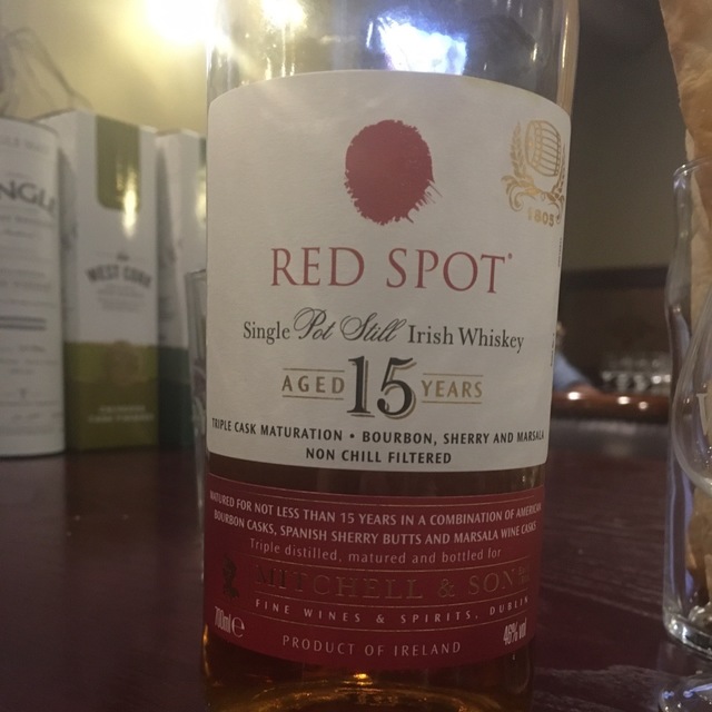 Spot Whiskey Red Spot Aged 15 Years Single Pot Still Irish Whiskey NV ...