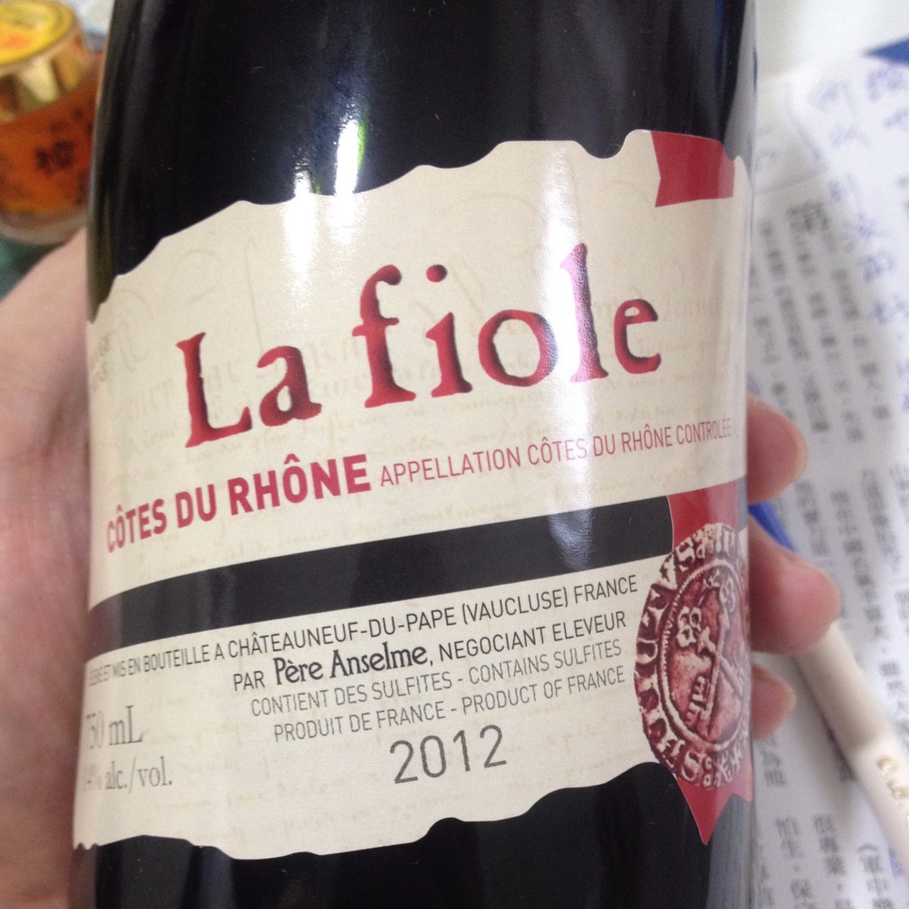 Père Anselme La Fiole Côtes du Rhône Red Rhone Blend