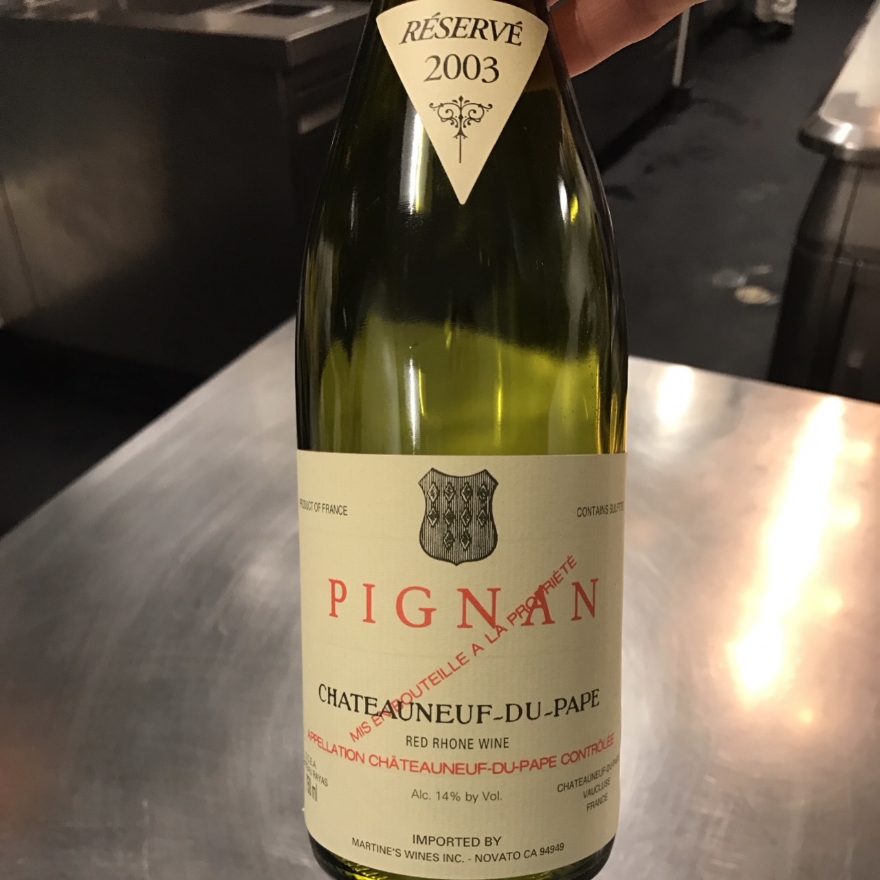 Château Rayas Réservé Pignan Châteauneuf-du-Pape Grenache